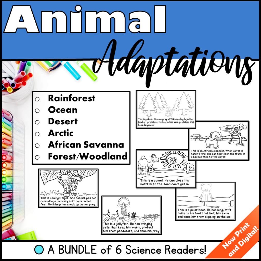 Animal Adaptations Science Books Bundle Print and Digital | Made By ...