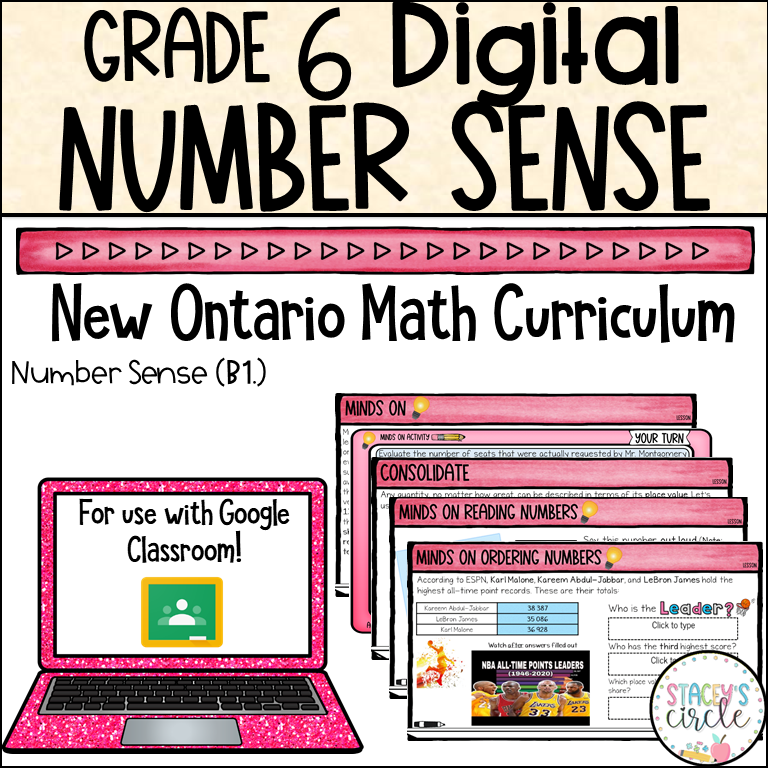 Grade 6 Number Sense Ontario Math - Digital Google Slides - Made By ...