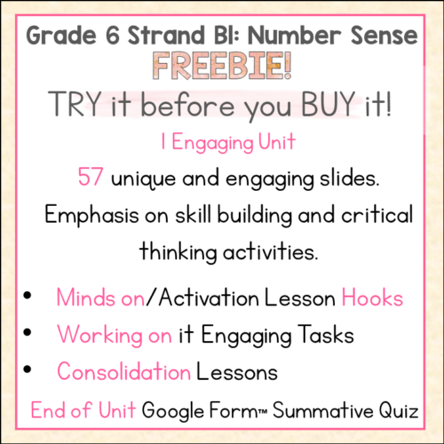 Grade 6 Number Sense Ontario Math - Digital Google Slides | Made By ...