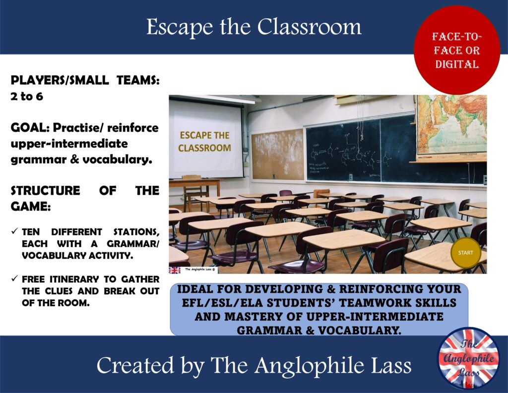 Vocabulary and Grammar Escape room ELA BUNDLE | Digital and Printable ...