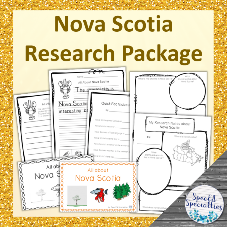 Nova Scotia Province of Canada Differentiated Research Project | Made ...