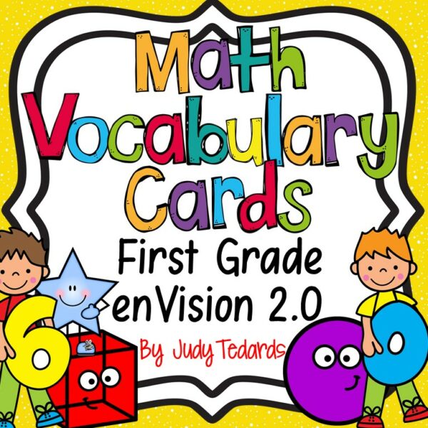 Envisions 2.0 Math Vocabulary Cards for 1st Grade | Made By Teachers