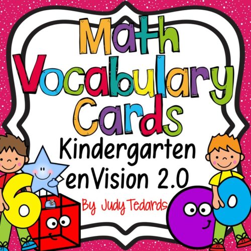 EnVisions 2.0 Math Vocabulary Cards for Kindergarten | Made By Teachers