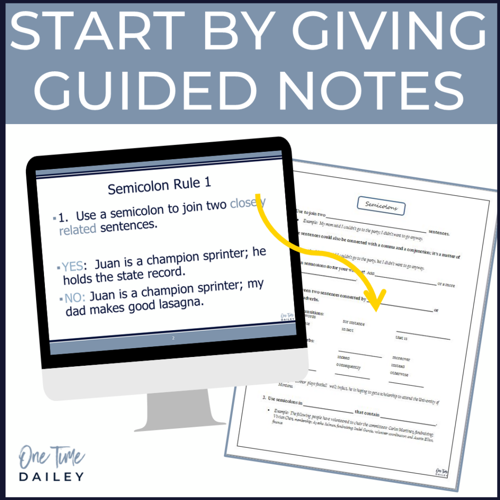 Punctuation Rules - Semicolon Practice for High School | Made By Teachers