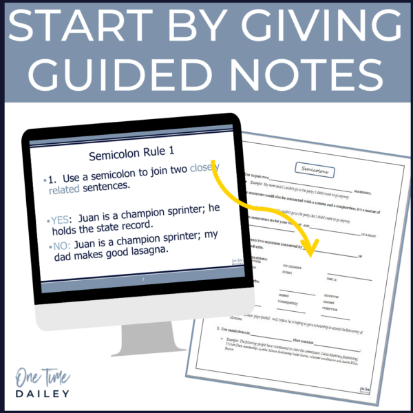 Punctuation Rules - Semicolon Practice for High School | Made By Teachers