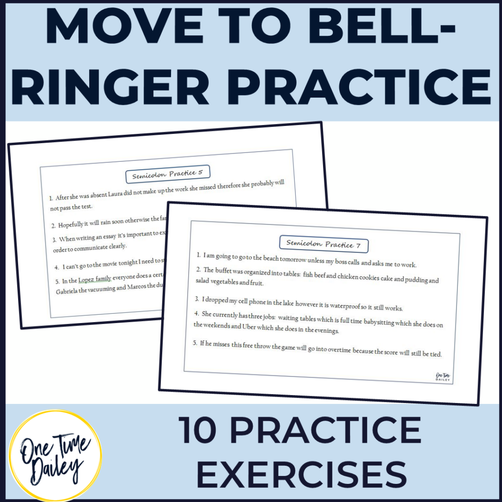 Punctuation Rules - Semicolon Practice for High School | Made By Teachers