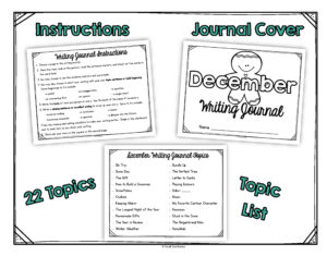 December Monthly Writing Journal No Prep Winter Holiday Writing Prompts ...