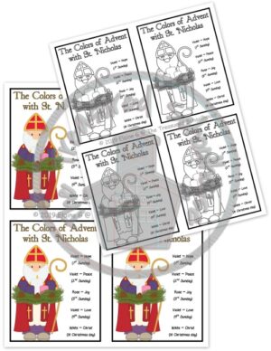 The Colors of Advent with St. Nicholas Cards {FREEbie} - Made By Teachers