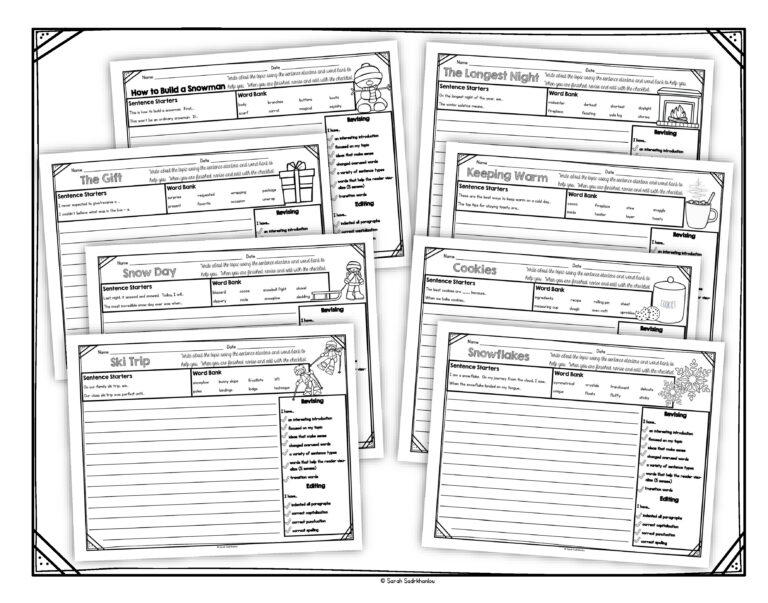 December Monthly Writing Journal No Prep Winter Holiday Writing Prompts ...