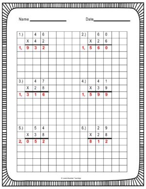 Multiplication Worksheets 2 Digit By 2 Digit Bundle | Made By Teachers