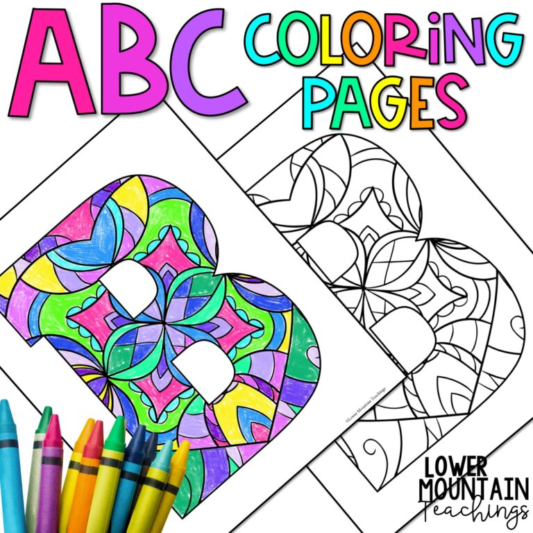 ABC Coloring Pages Mandalas | Made By Teachers