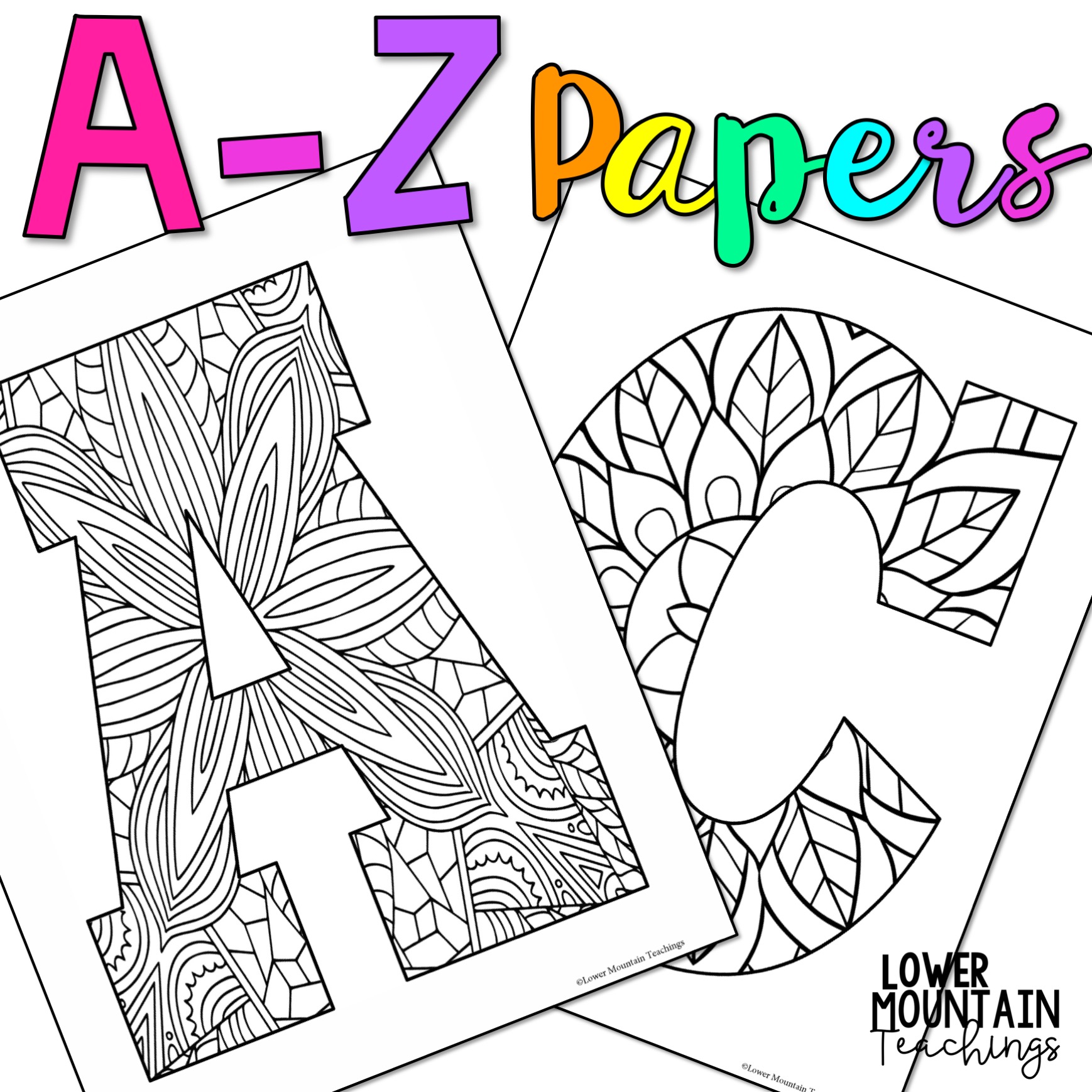 ABC Coloring Pages Mandalas | Made By Teachers