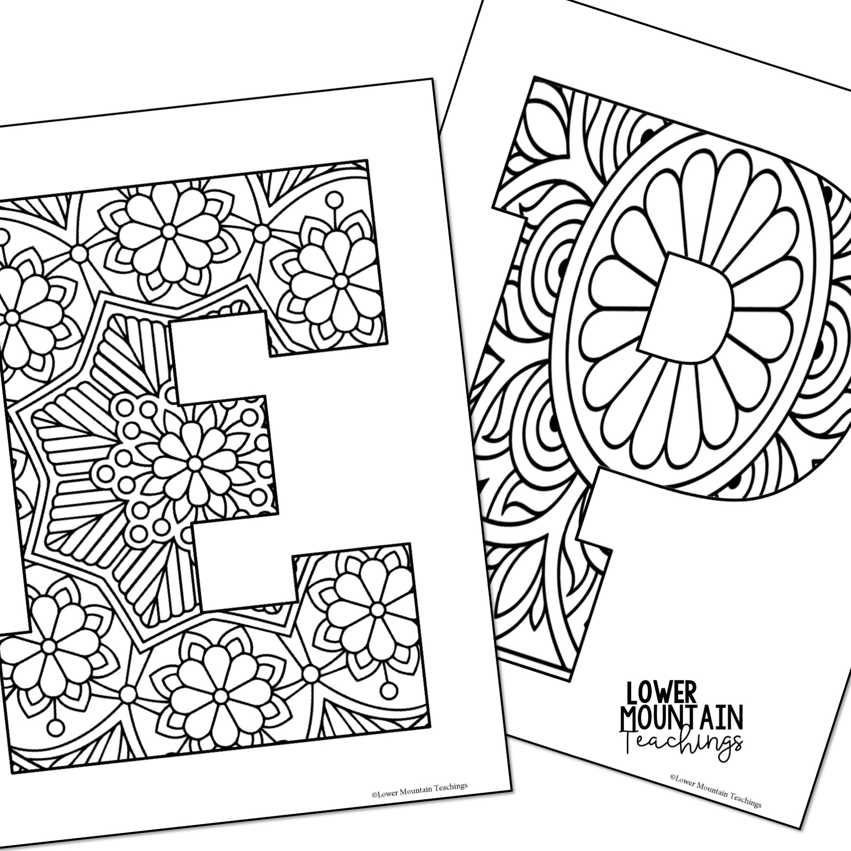 ABC Coloring Pages Mandalas | Made By Teachers