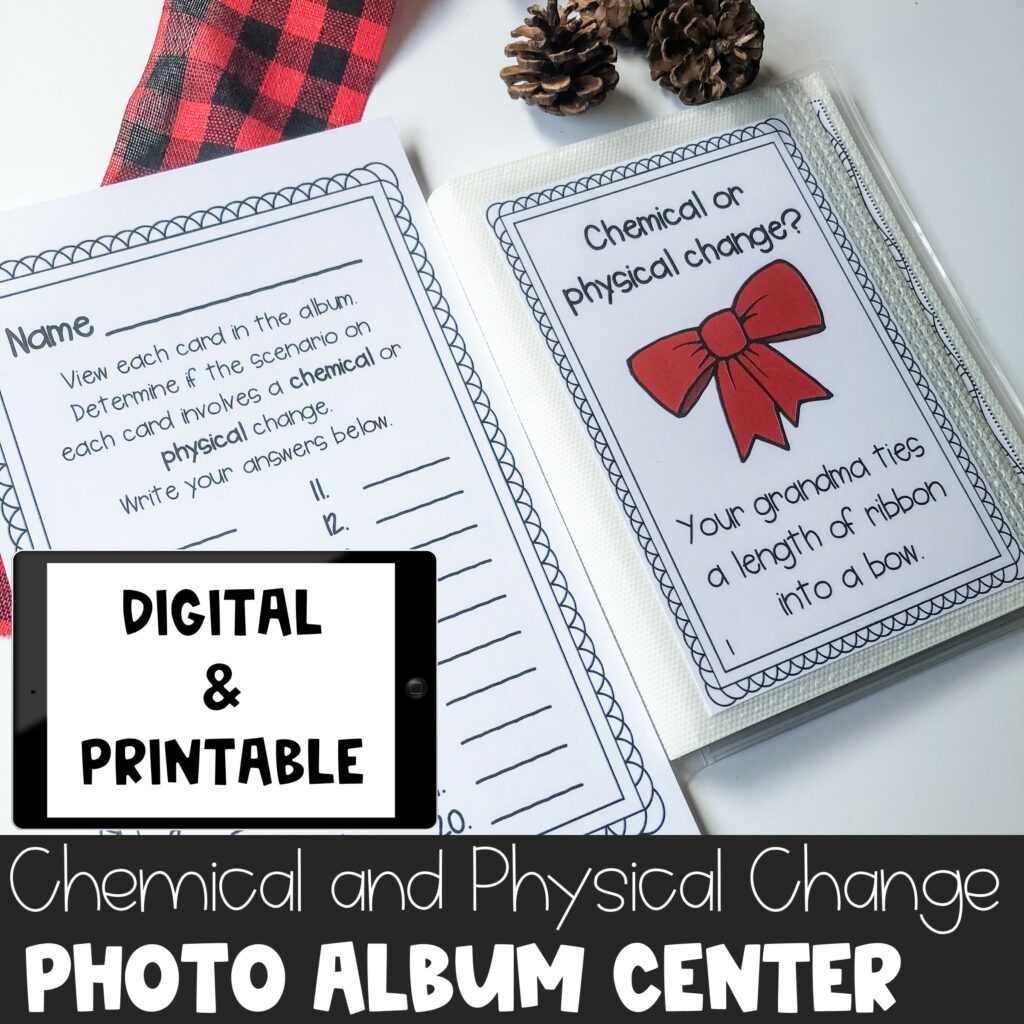 Physical and Chemical Changes Christmas Science Activity - Digital and ...