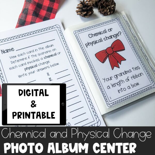 Physical and Chemical Changes Christmas Science Activity - Digital and ...