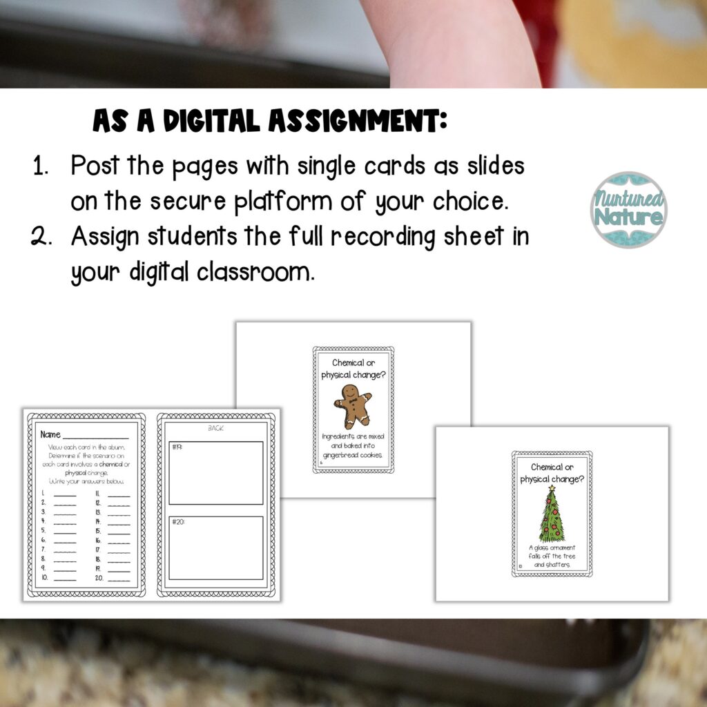 Physical and Chemical Changes Christmas Science Activity - Digital and ...