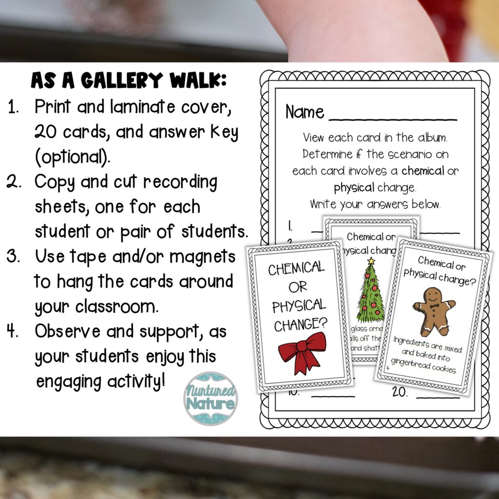 Physical and Chemical Changes Christmas Science Activity - Digital and ...