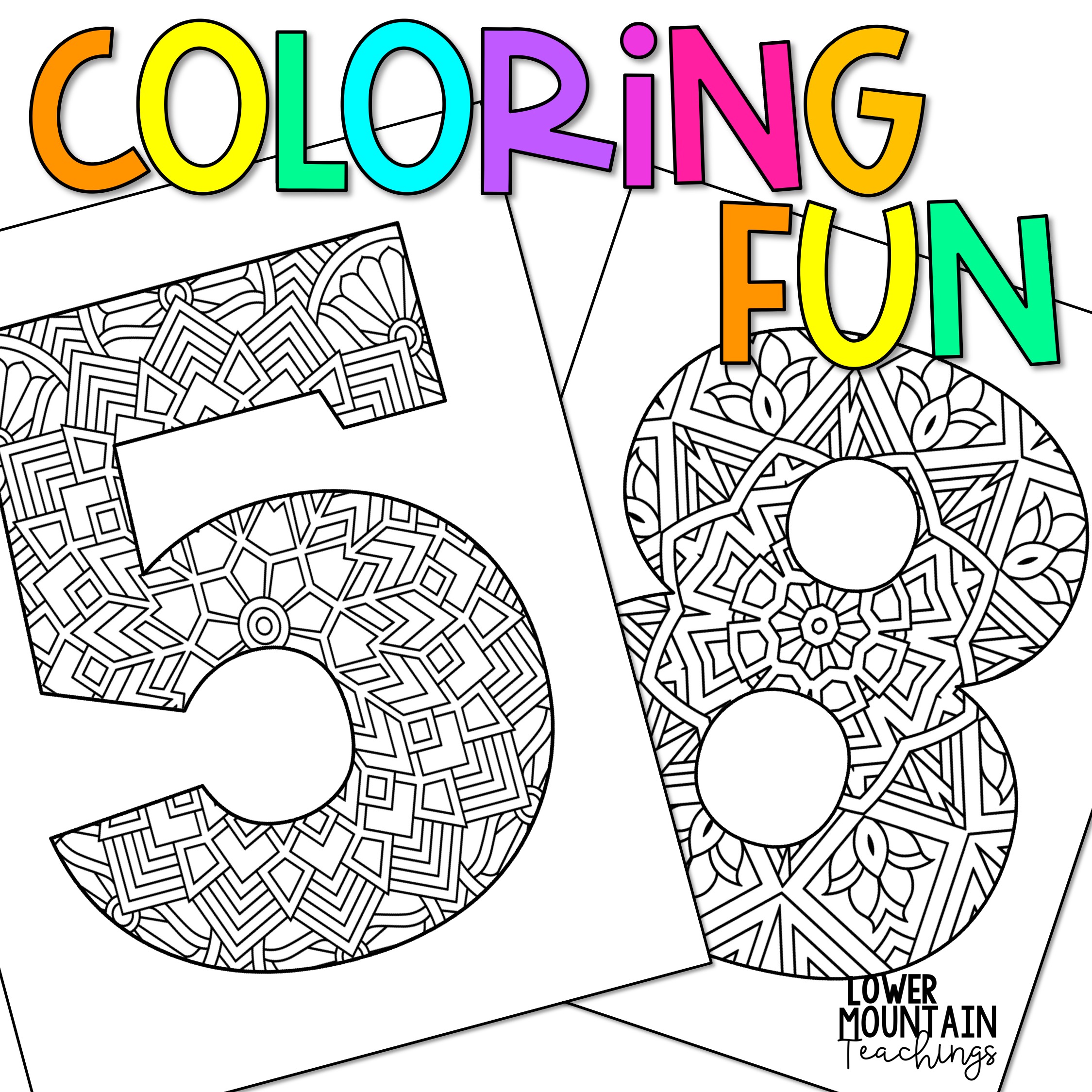 0-9 Coloring Pages Mandala | Made By Teachers