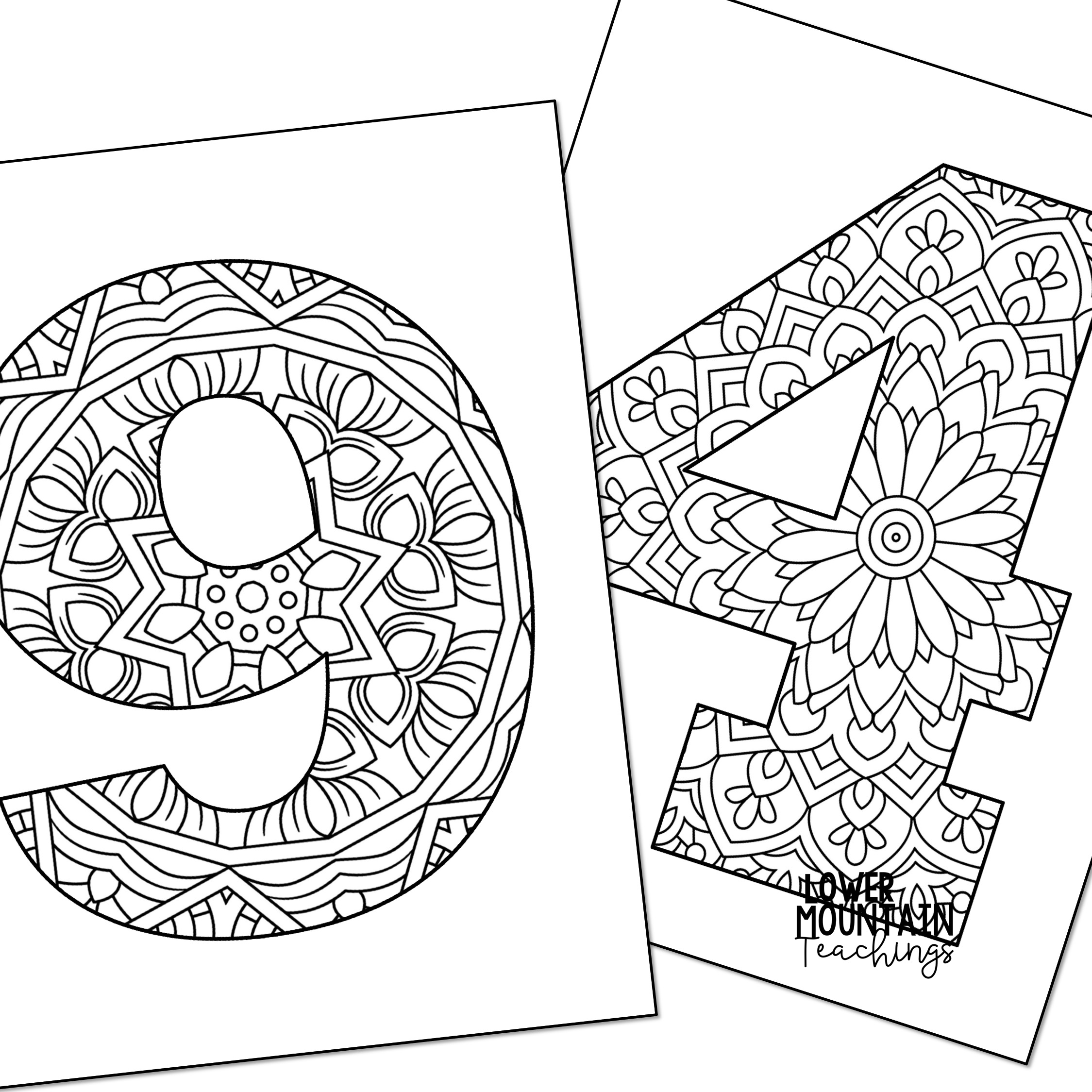 0-9 Coloring Pages Mandala | Made By Teachers