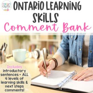 LEARNING SKILLS Report Card Comment Bank ALL GRADES | Made By Teachers