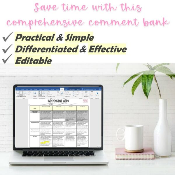 LEARNING SKILLS Report Card Comment Bank ALL GRADES | Made By Teachers