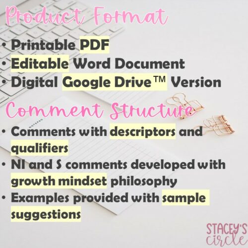 LEARNING SKILLS Report Card Comment Bank ALL GRADES | Made By Teachers