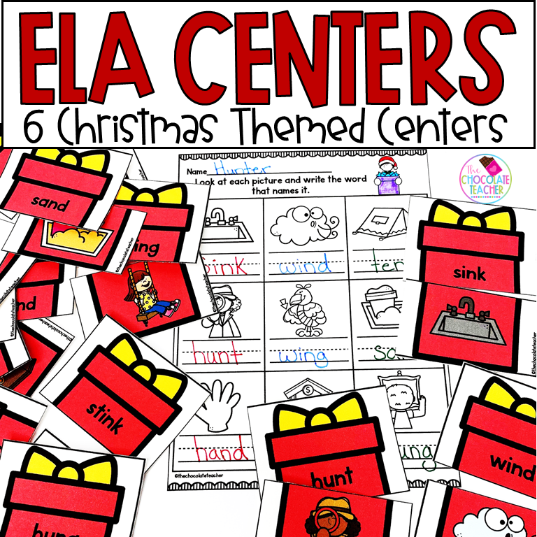 Christmas ELA Activities - December Centers - Phonics - Grammar | Made ...