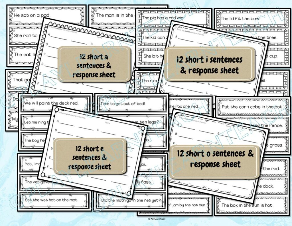 Reading Fluency Sentences CVC | Made By Teachers