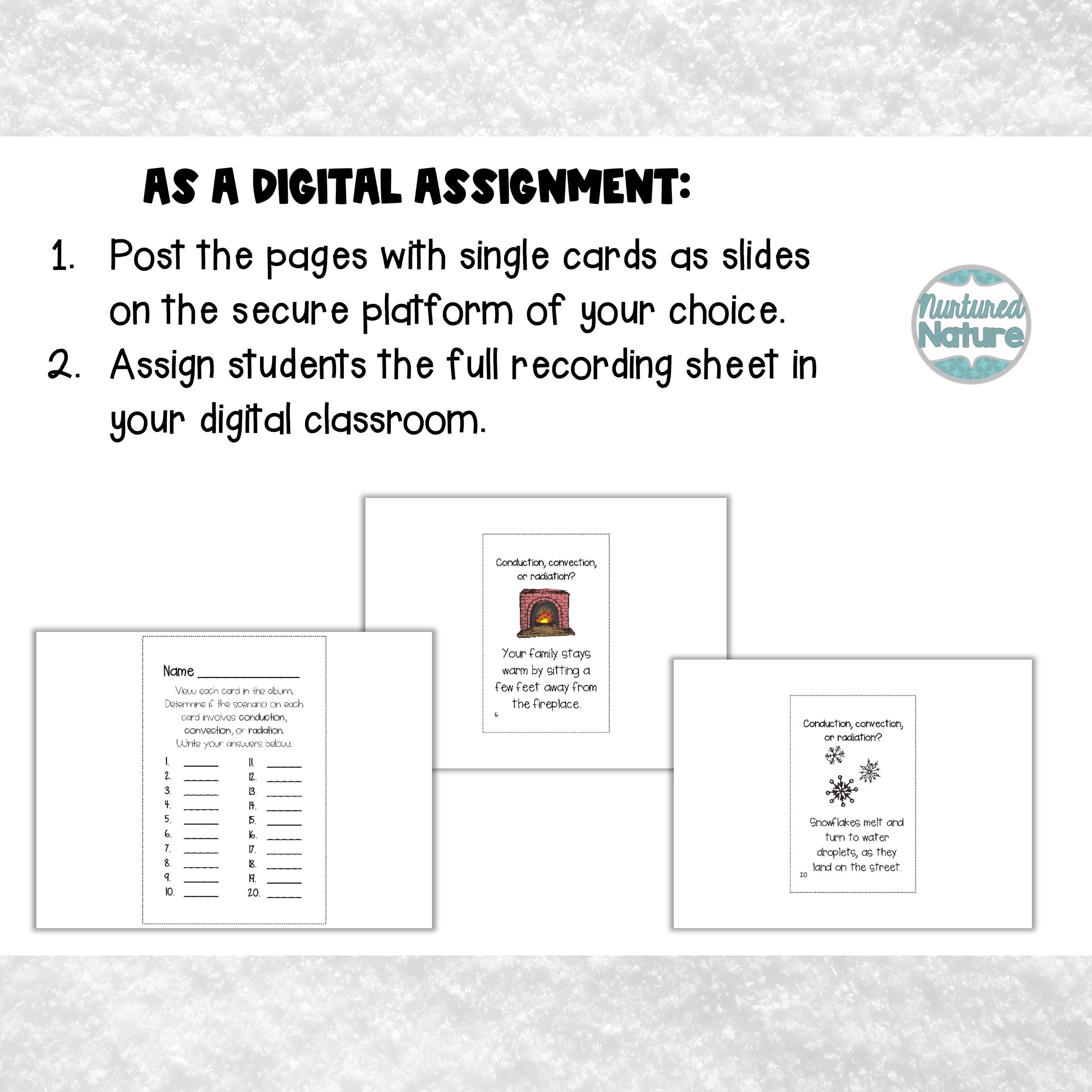 Conduction Convection Radiation Winter Science Activity - Digital ...