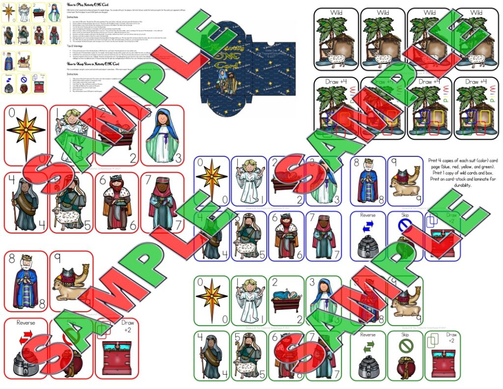 Nativity ONE Card Game for Christmas | Made By Teachers
