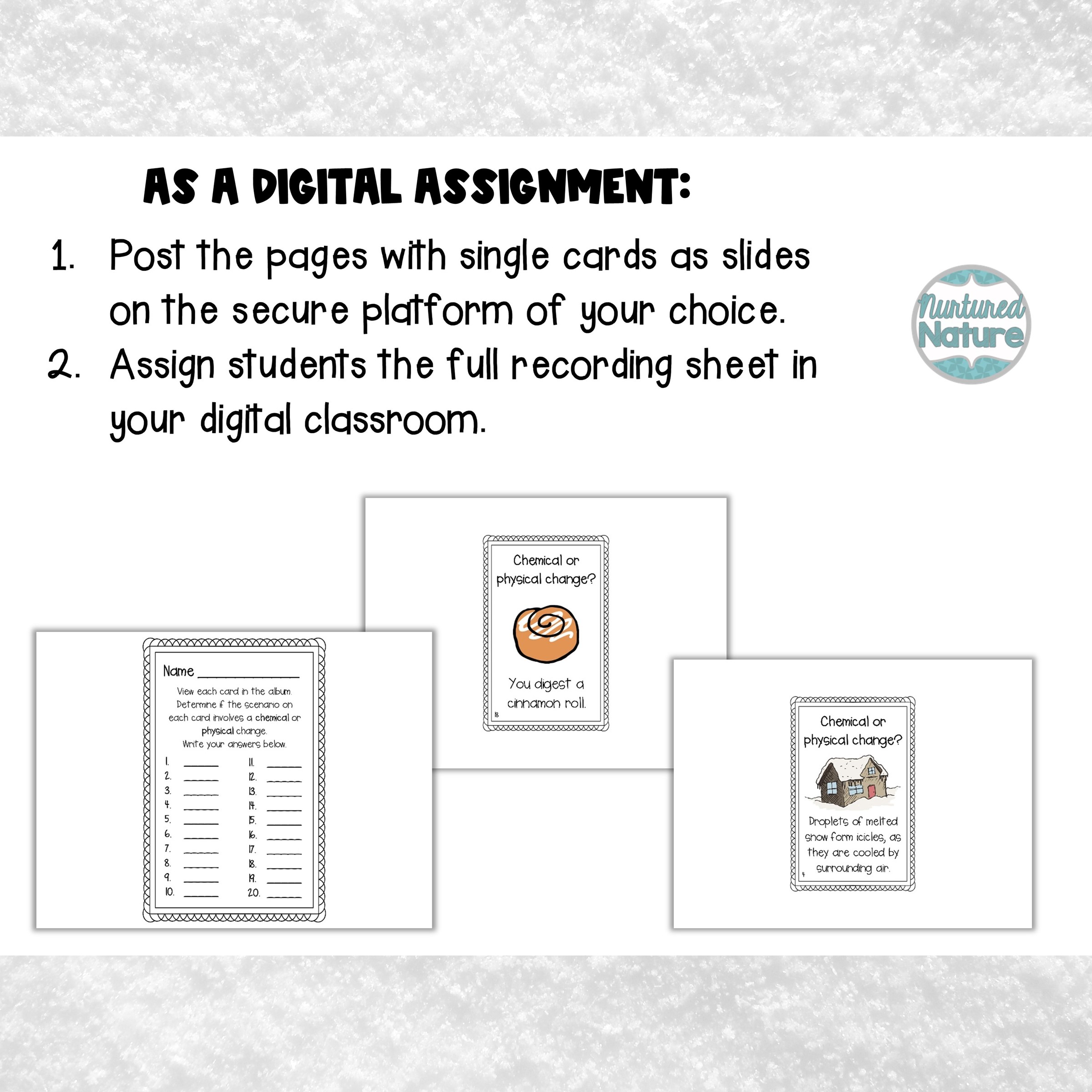 Physical and Chemical Changes Winter Science Activity - Digital and ...