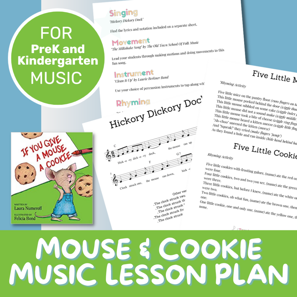 Preschool Music Lesson Plan | Mouse and Cookie | Music and Movement ...