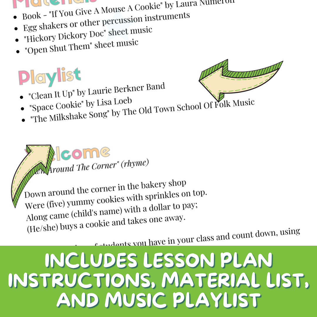 Preschool Music Lesson Plan | Mouse and Cookie | Music and Movement ...
