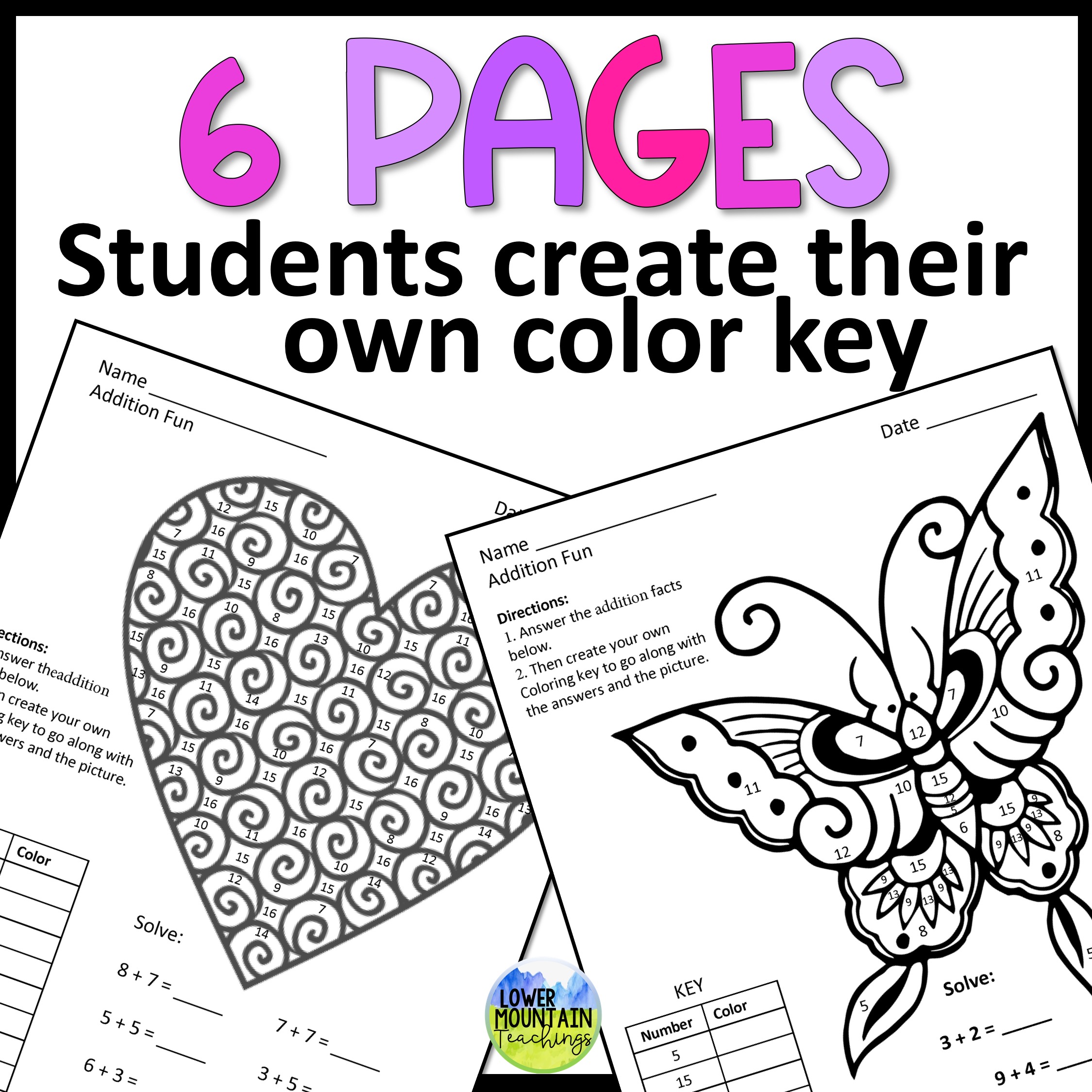 Addition Facts Color By Number with a Twist | Made By Teachers