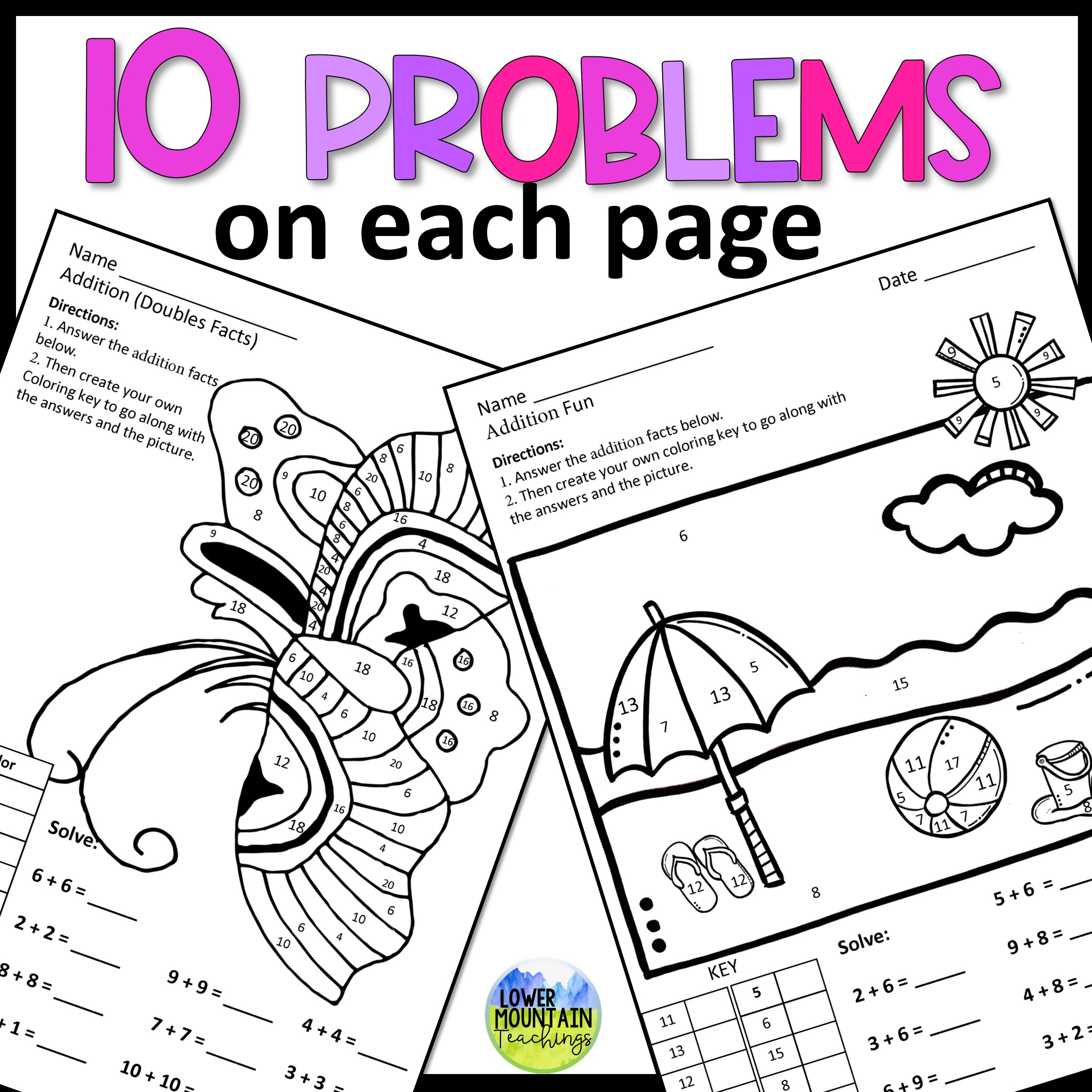 Addition Facts Color By Number with a Twist | Made By Teachers