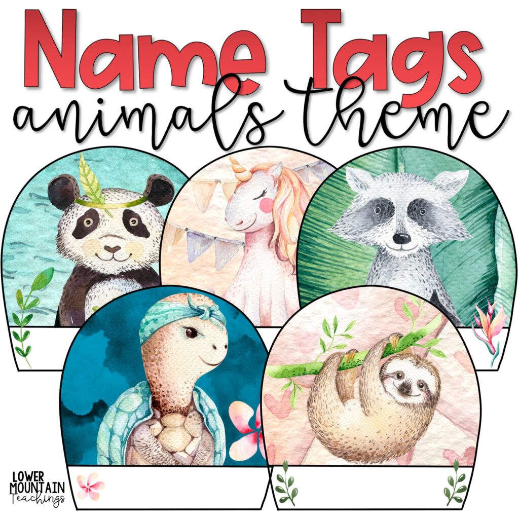 Name Tags or Labels Animal Theme | Made By Teachers