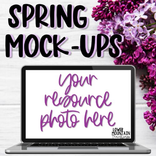 Spring Computer Mock-Ups for Resources or Social Media | Made By Teachers