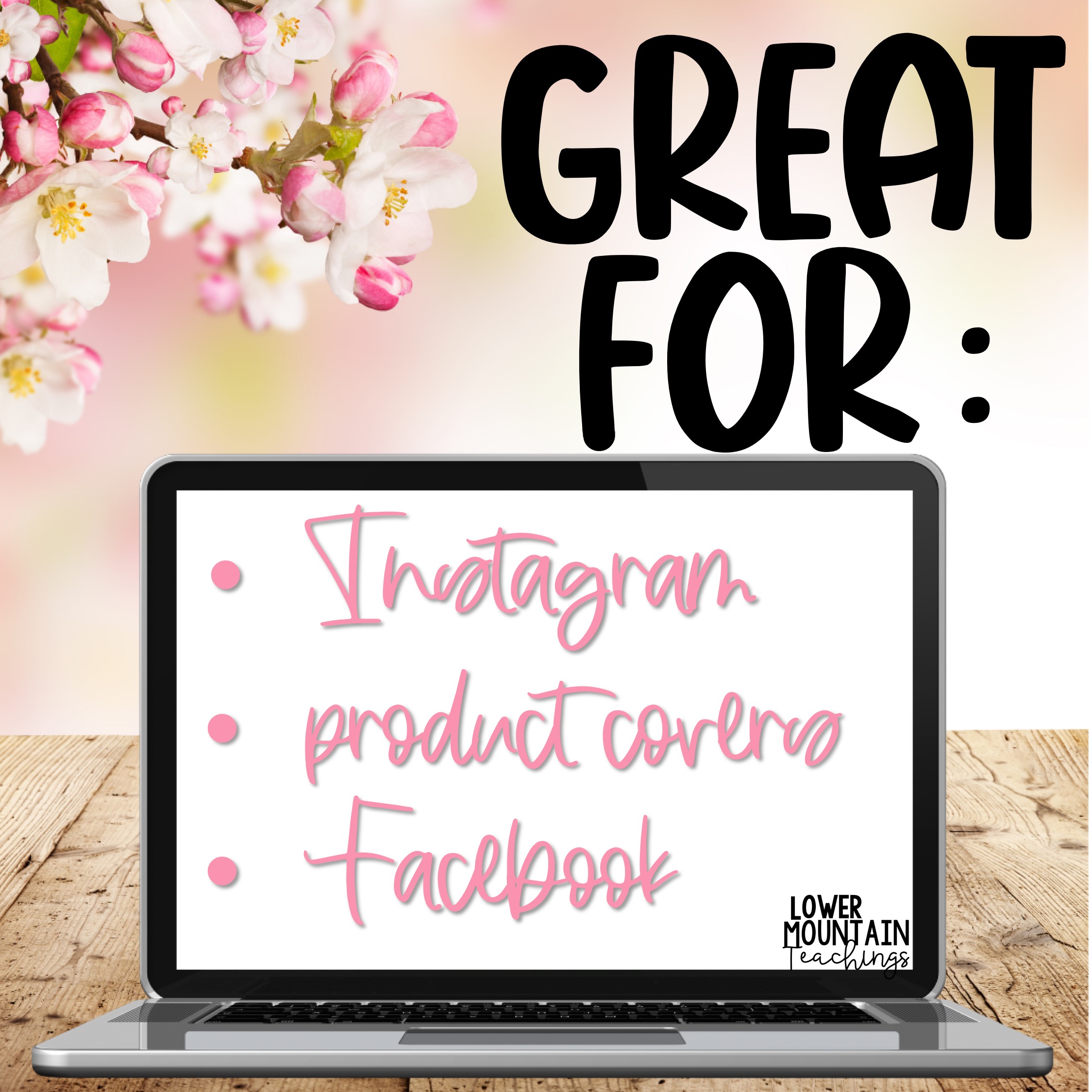Spring Computer Mock-Ups for Resources or Social Media | Made By Teachers