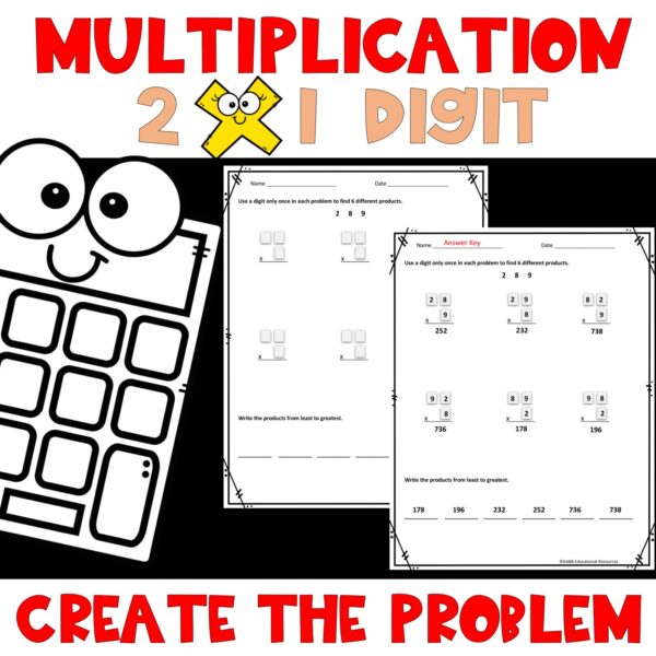 Multiplication 2 x 1 Create a problem | Made By Teachers