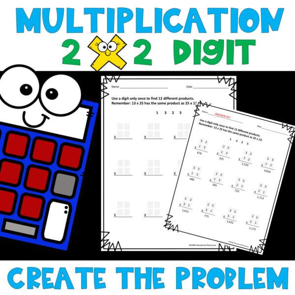 Multiplication 2 x 2 Create the Problems | Made By Teachers