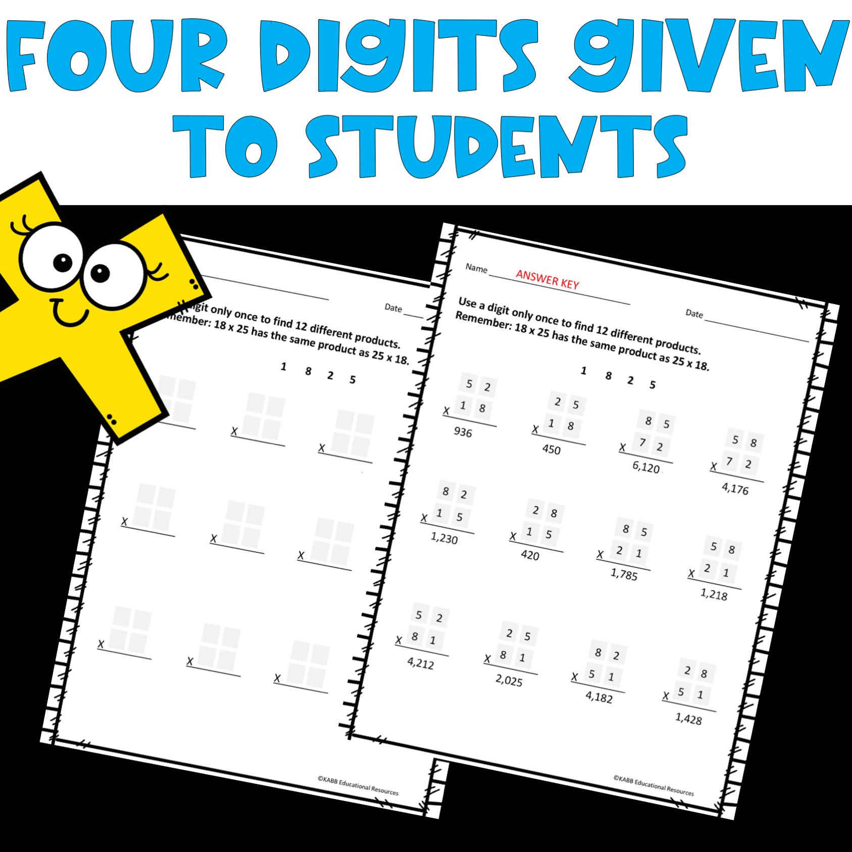 Multiplication 2 x 2 Create the Problems - Made By Teachers
