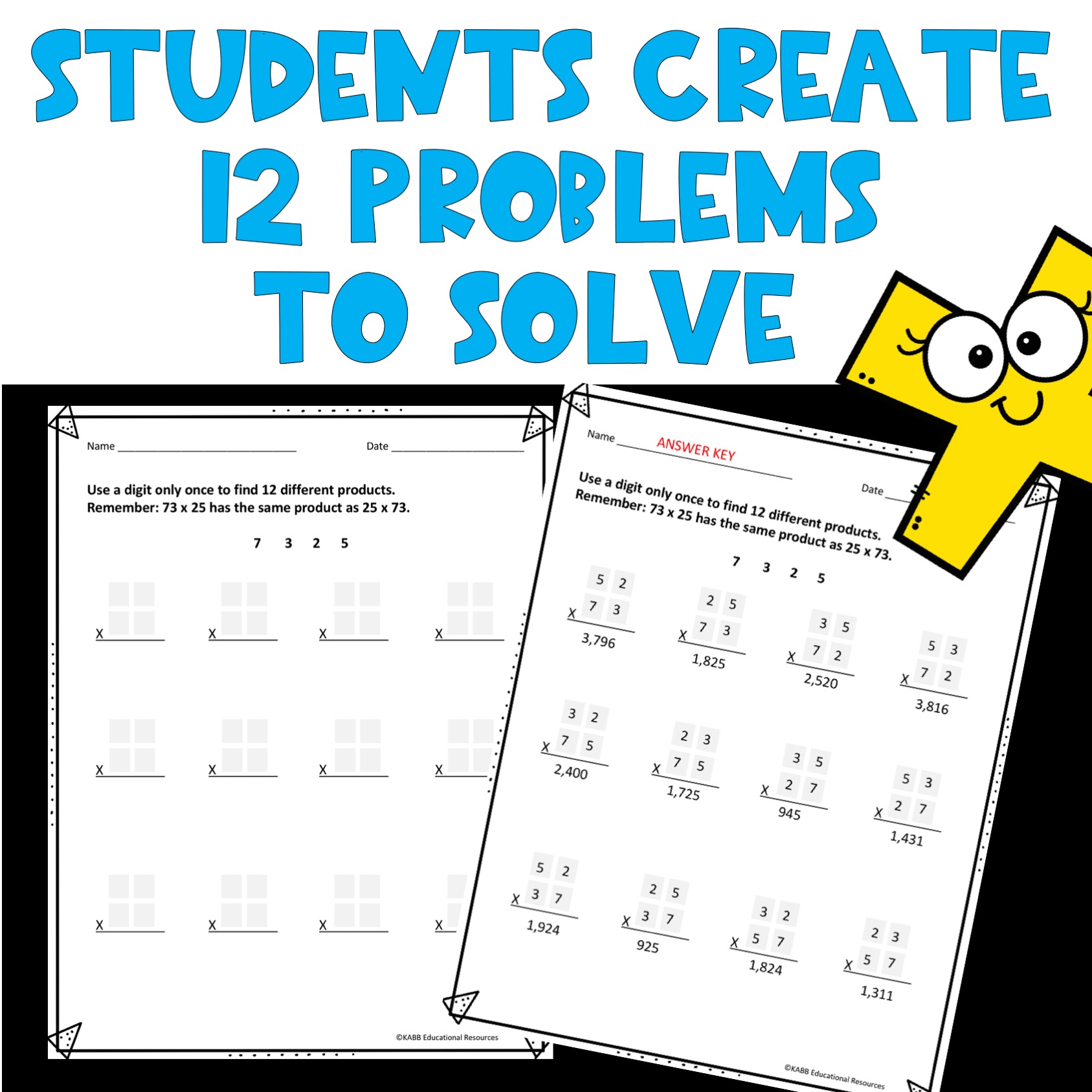 Multiplication 2 x 2 Create the Problems | Made By Teachers
