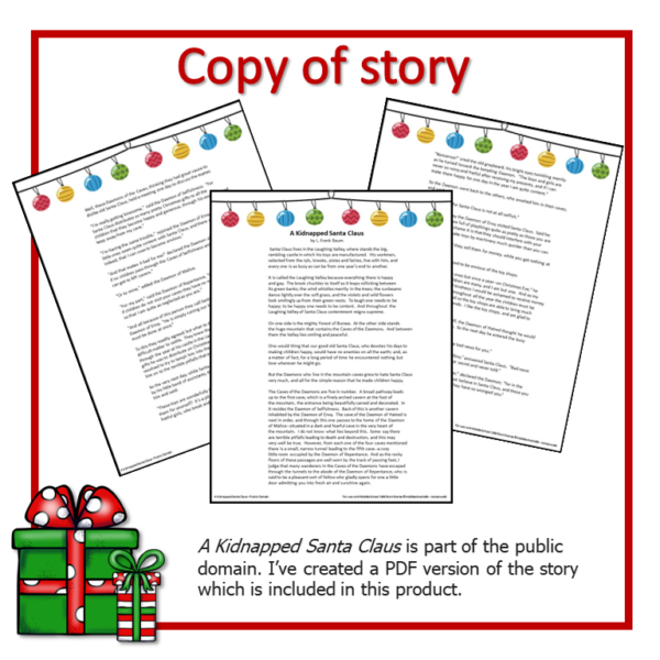 Holiday Short Story Unit A Kidnapped Santa Claus | Made By Teachers