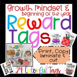 Reward Tags: Growth Mindset & Beginning of the year Set in Color | Made ...