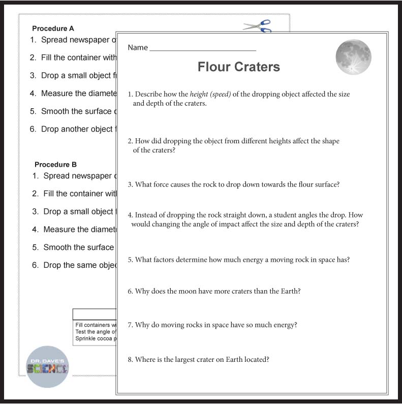 Craters on the Moon The Solar System Activity Math | Made By Teachers