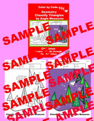 Christmas Color by Code: Classify Triangles by Angle Measures | Made By ...