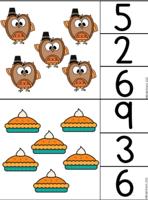 Thanksgiving Number Clip Cards | Made By Teachers