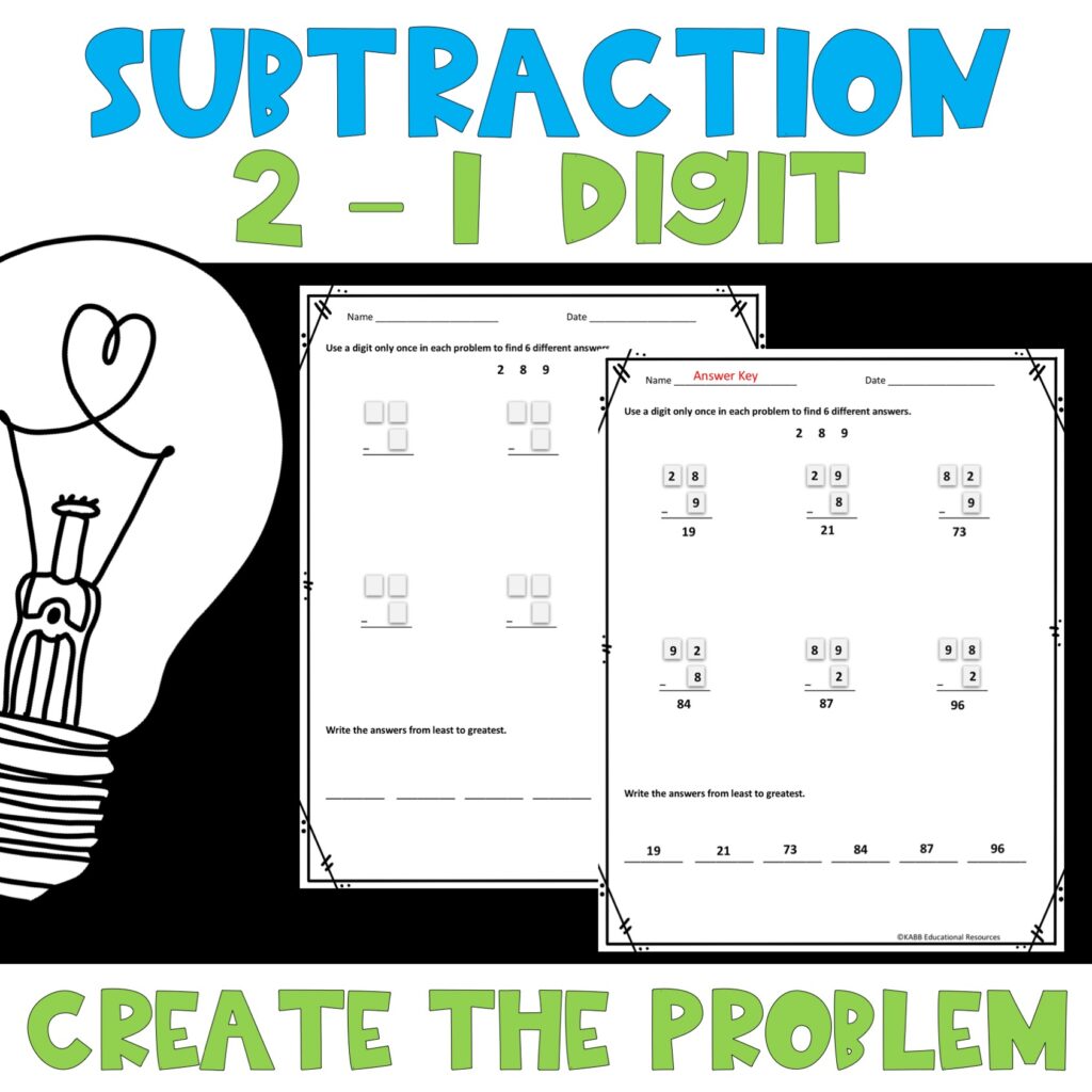 Subtraction Create a Problem | Made By Teachers