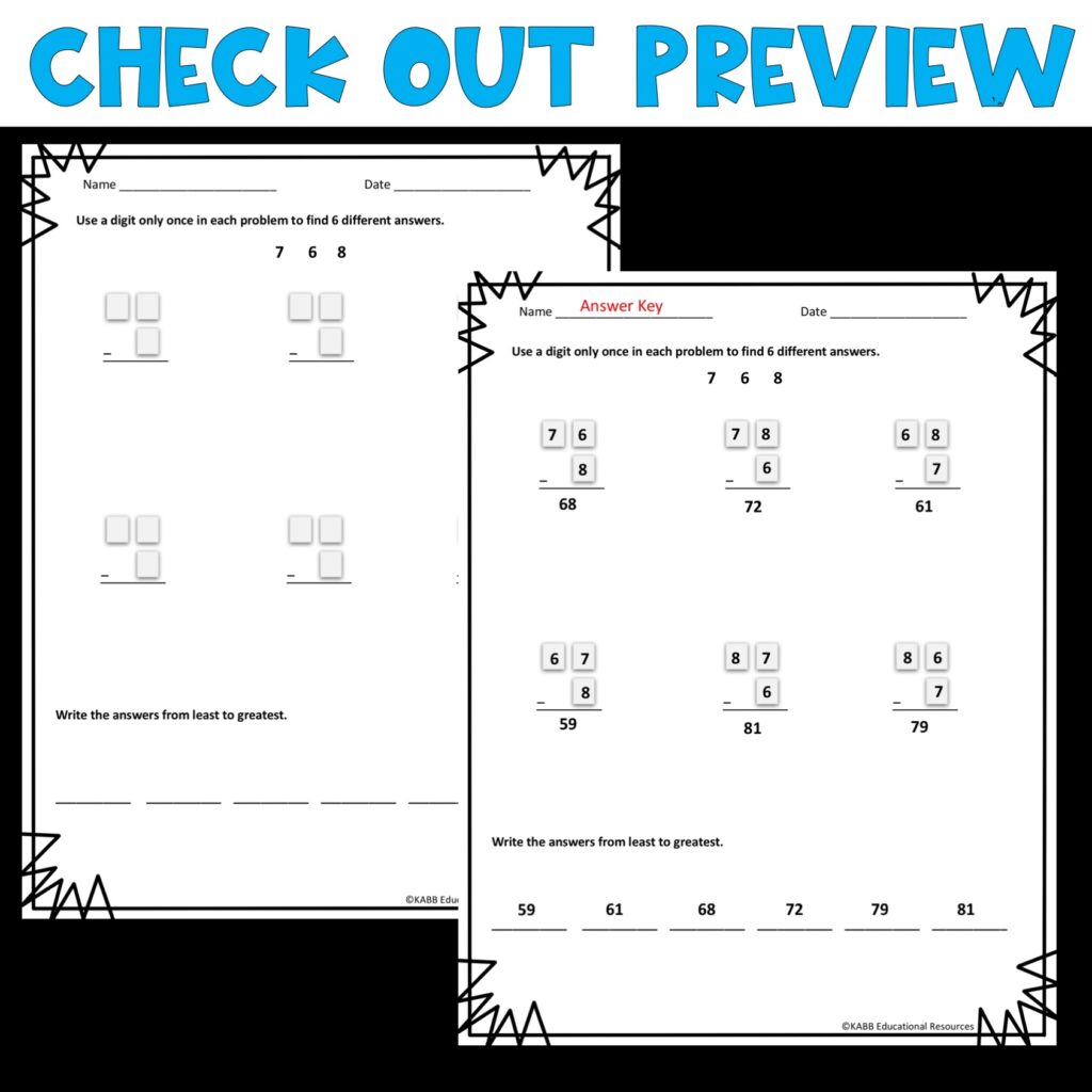 Subtraction Create a Problem | Made By Teachers