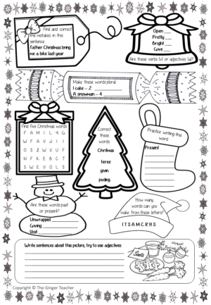 Christmas Spelling, Punctuation and Grammar Worksheet - Made By Teachers